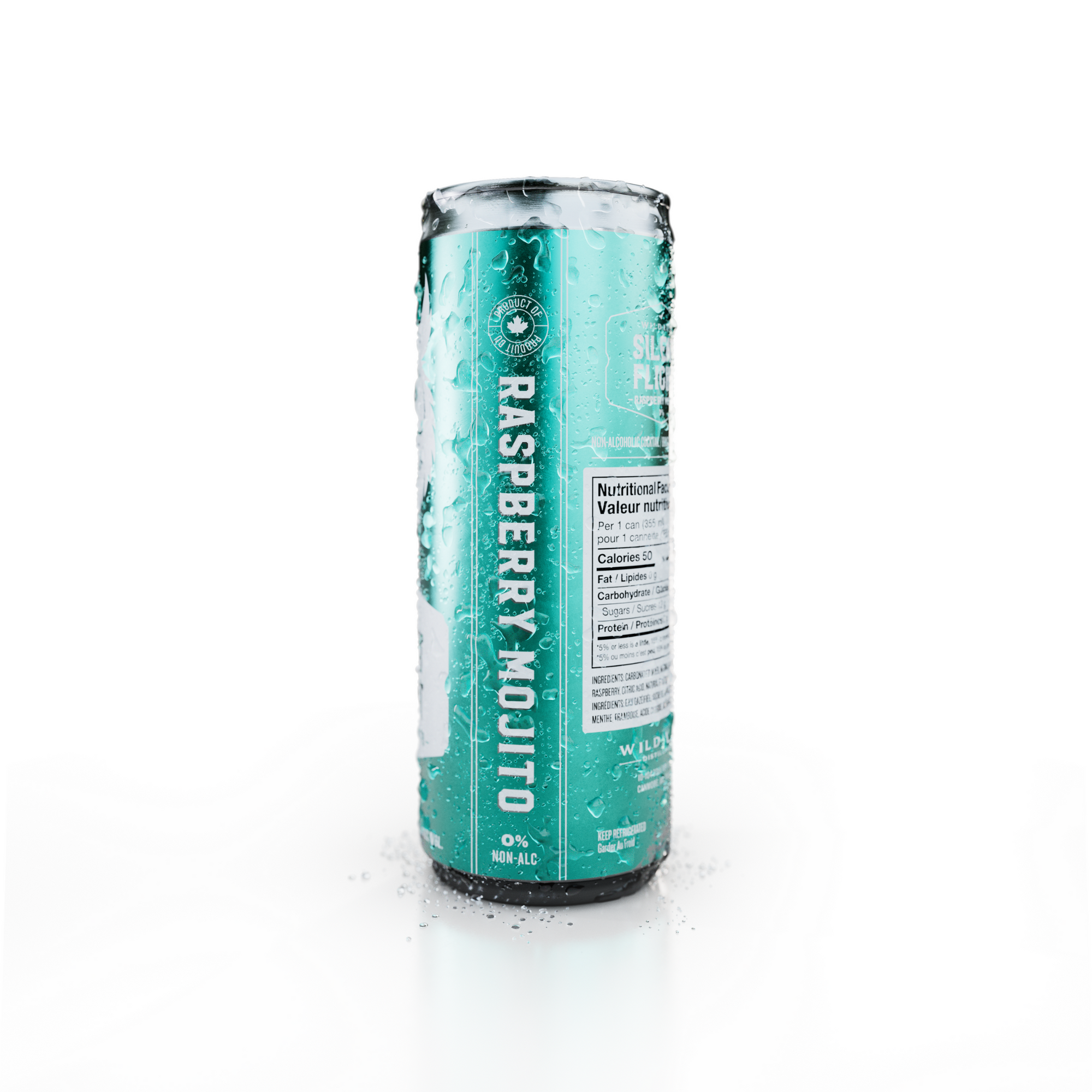 Silent Flight 0% Raspberry Mojito - Wild Life Distillery (WLD) 4 x 355mL